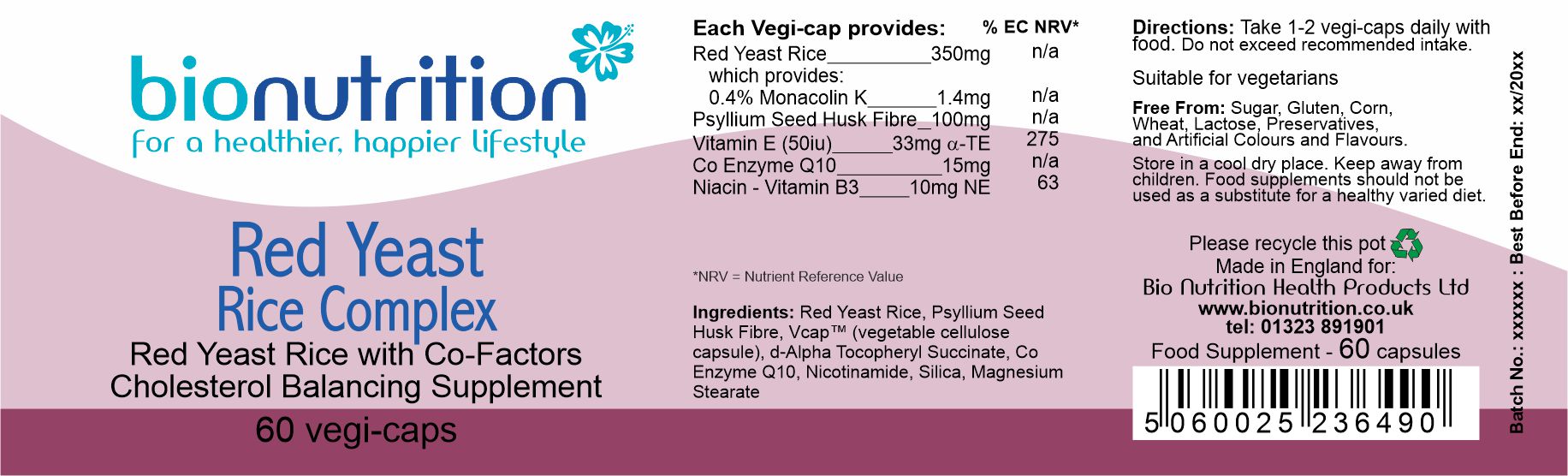 Red Yeast Rice Complex > Healthy Heart & Circulation > Bio Nutrition